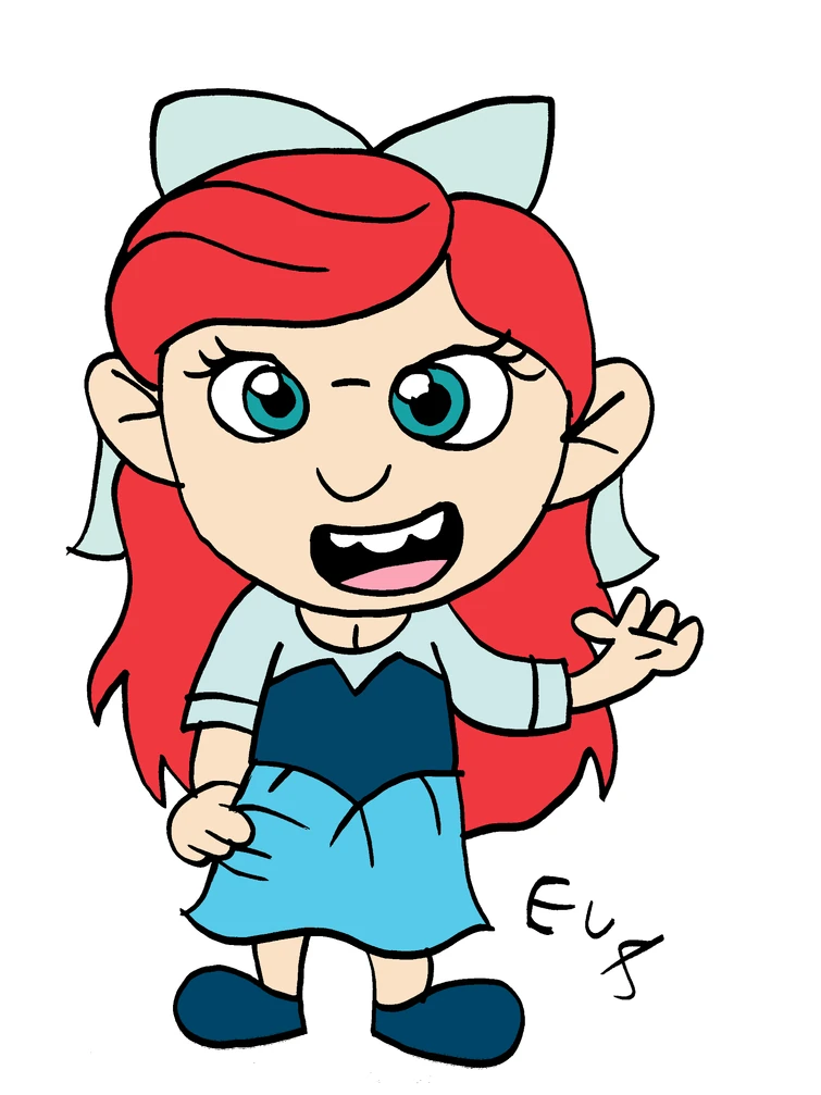 My drawing of Ariel in her blue sail dress | Fandom