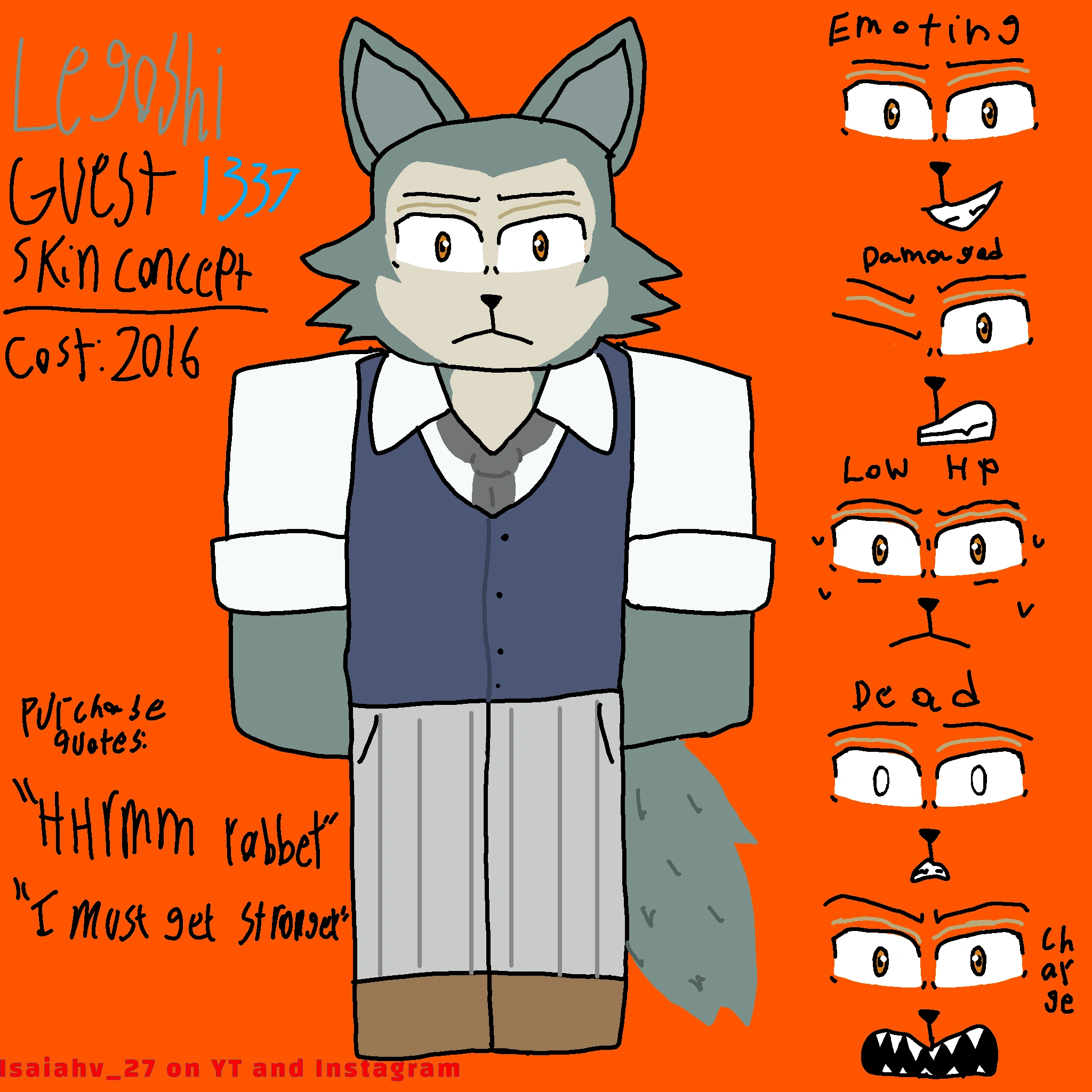 Legoshi Guest 1337 skin concept | Fandom