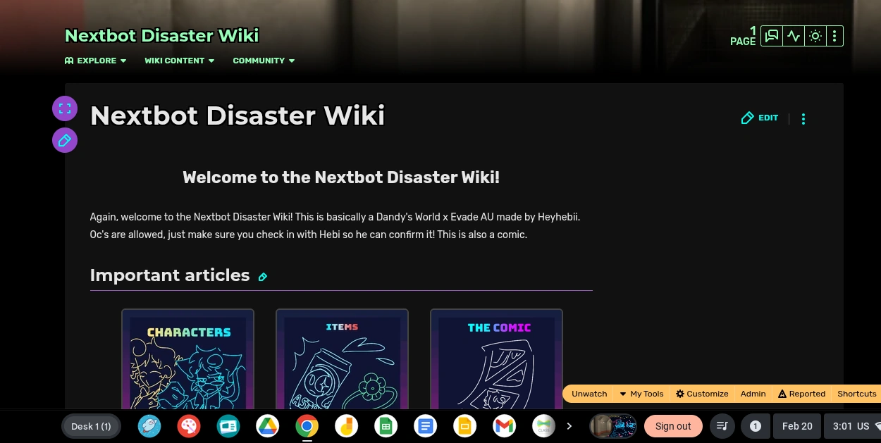 Working on the nextbot disaster wiki | Fandom