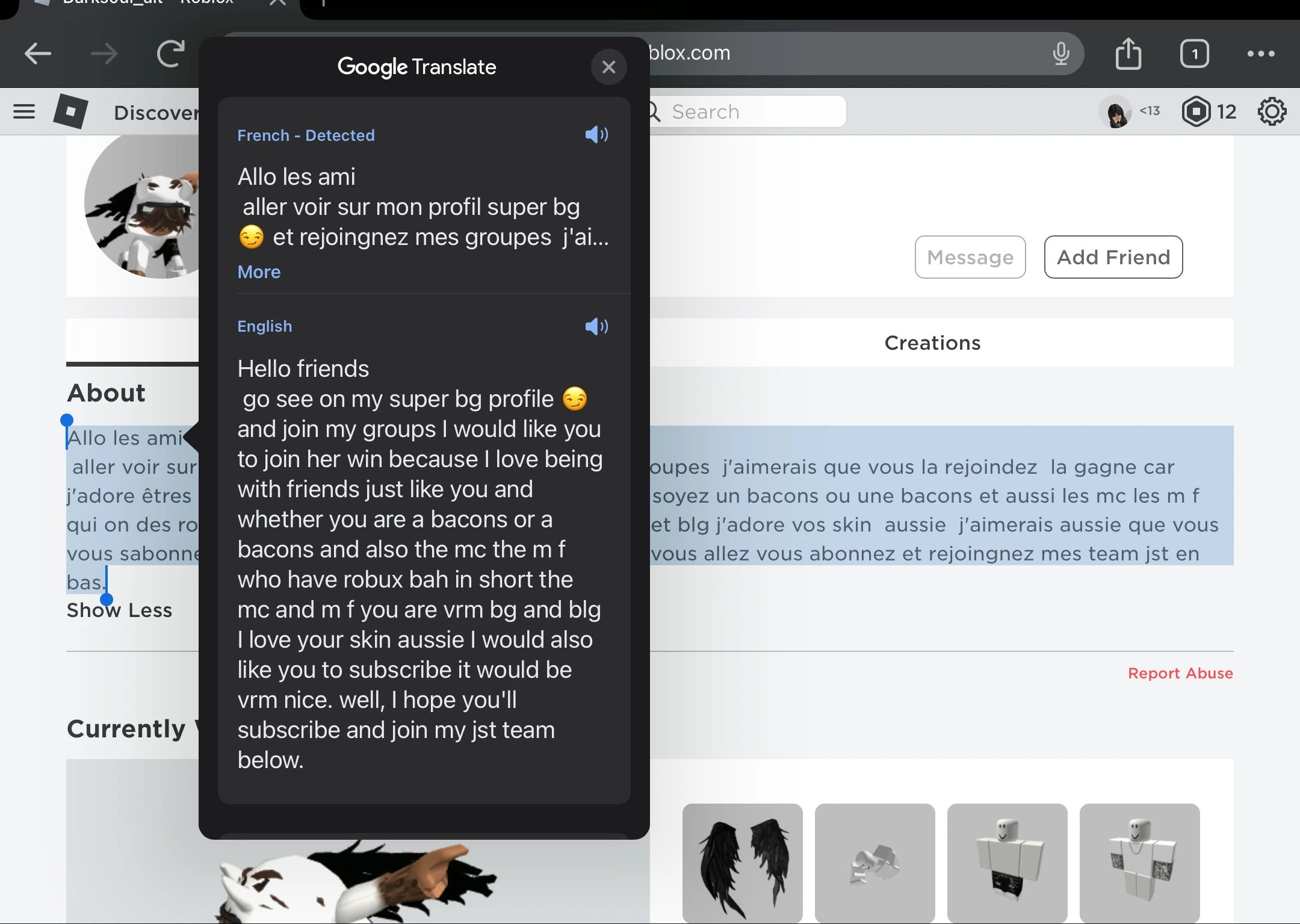 I tried using google translate and this is the result | Fandom