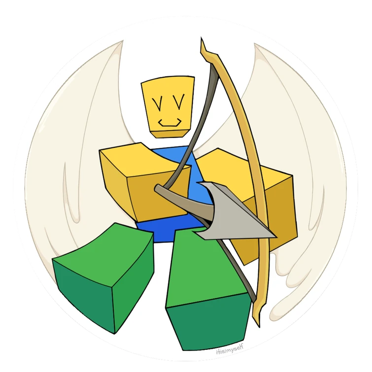 hi sorry this took so longggggg - winged noob sticker (digital + trad ...