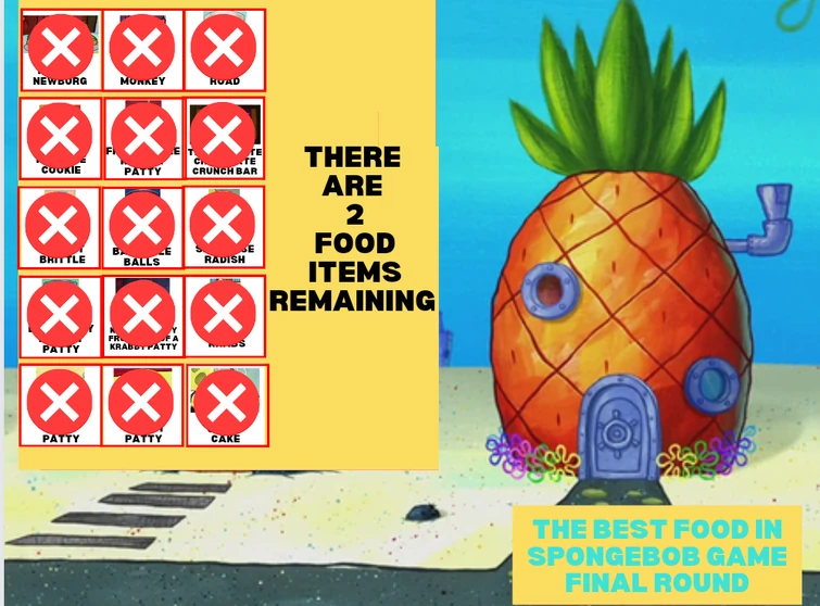 The best food in SpongeBob game Final round | Fandom