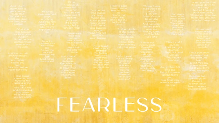 Fearless Wallpaper | Fandom