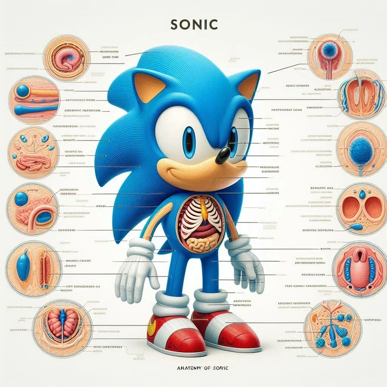 anatomy of Sonic (according to AI) | Fandom