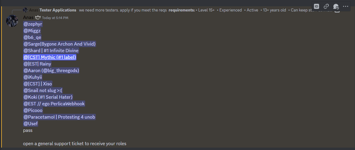 gg tester role | Fandom
