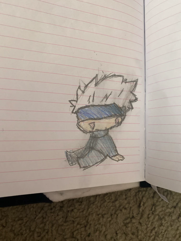 I drawed GOJO but mini btw I don’t draw good 😭 | Fandom