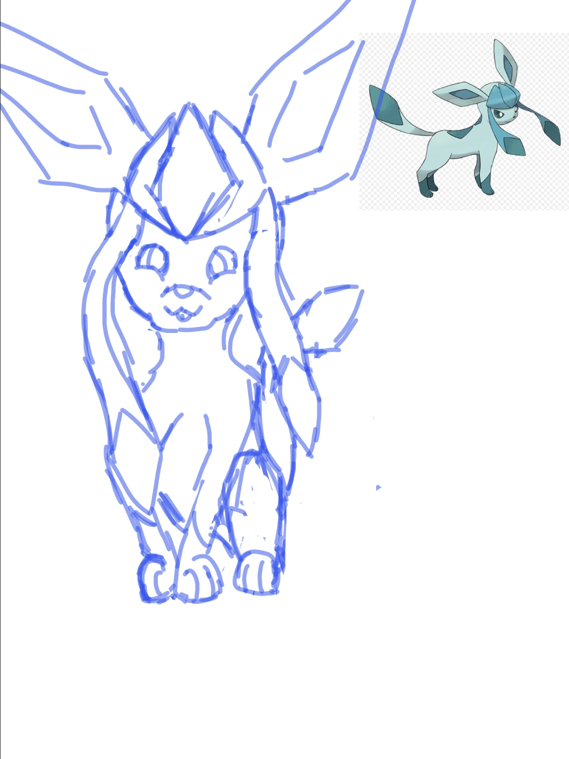 Glaceon rough sketch | Fandom