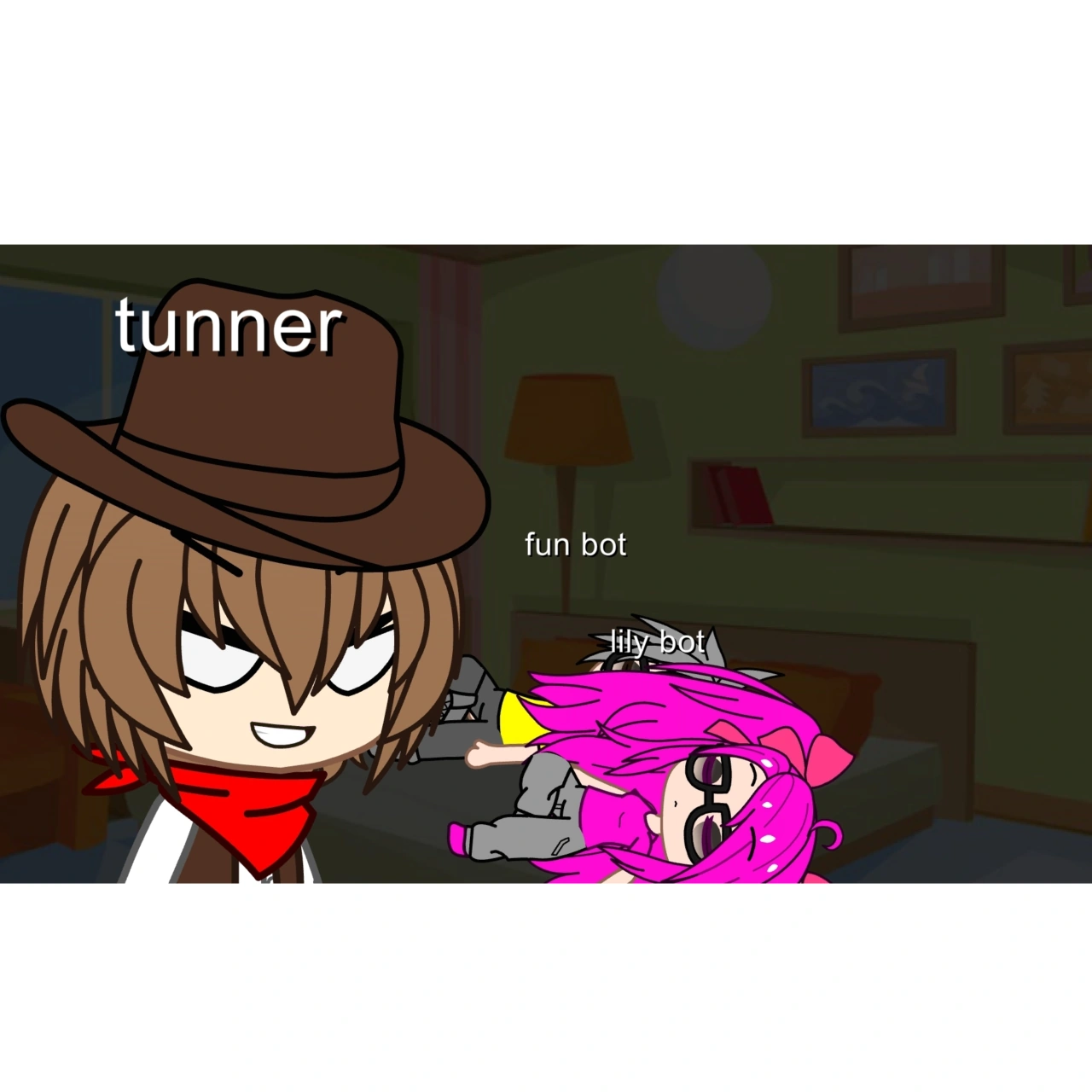 Recreate my comic but with pinki as lily bot and oren as fun bot | Fandom