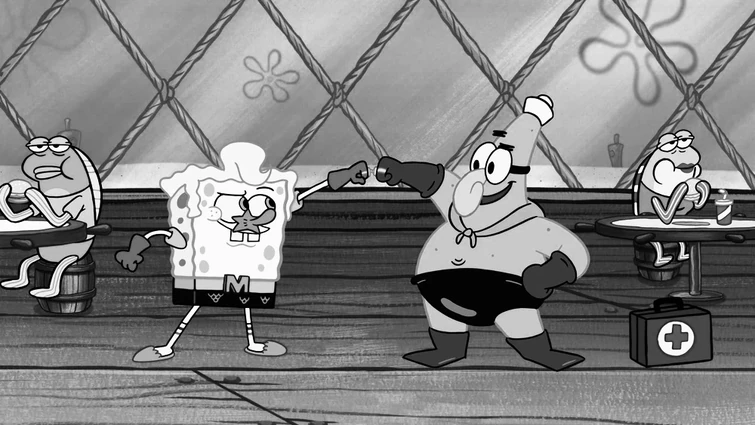 Mermaid pants and barnacle star in black and white style | Fandom