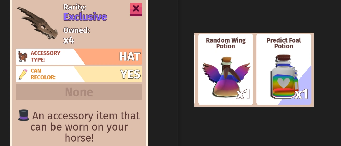 Trading predict potion + random wing potion + x1 dragon skull for a ...
