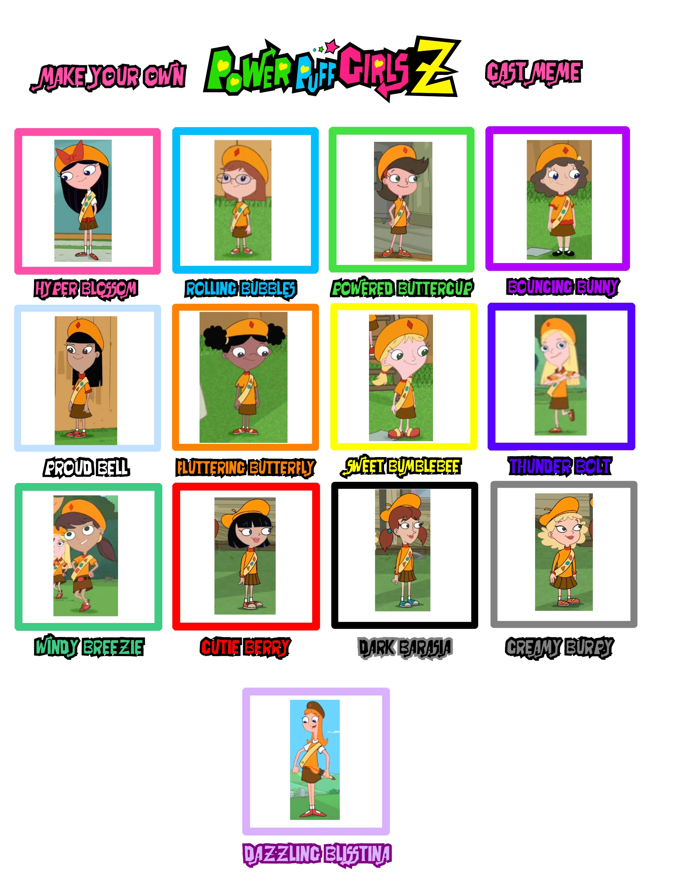 PPGZ Cast Meme (Fireside Girls Style) | Fandom