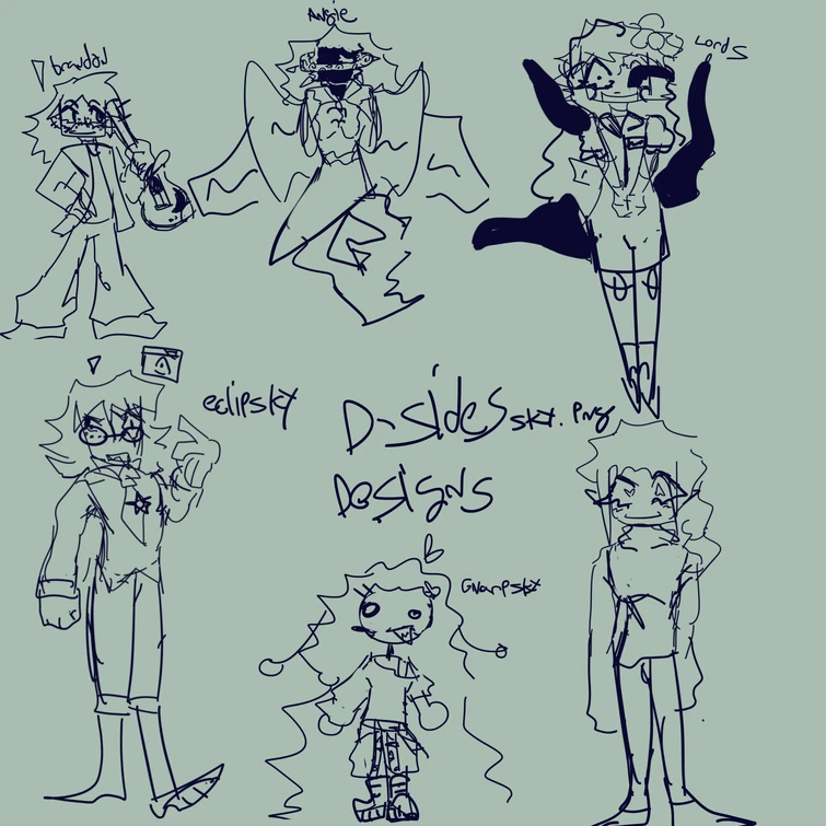 D sides designs wip | Fandom
