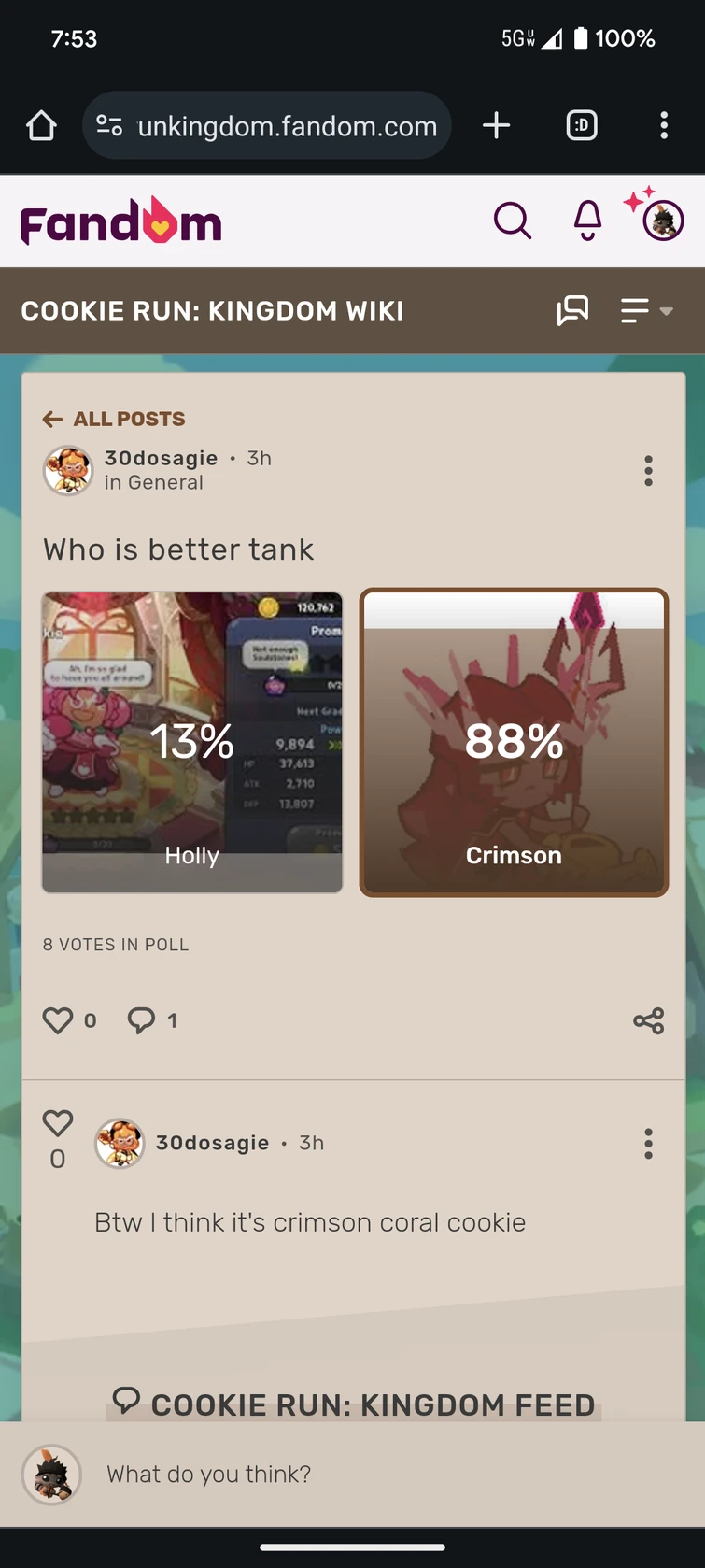 While I've been searching stuff I noticed Poll Percentages are bugged and not correct. | Fandom
