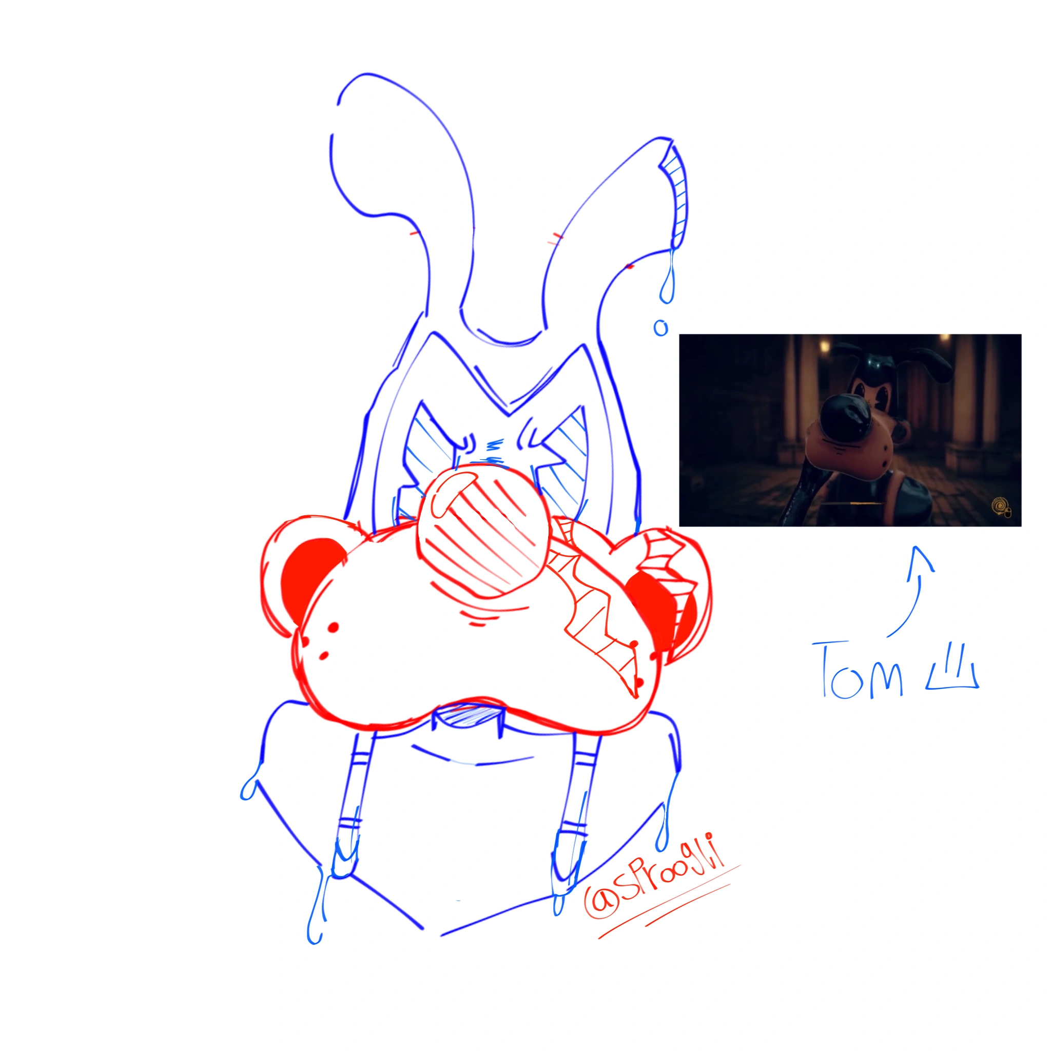 Tom stares directly into your soul (random art practice thing) | Fandom