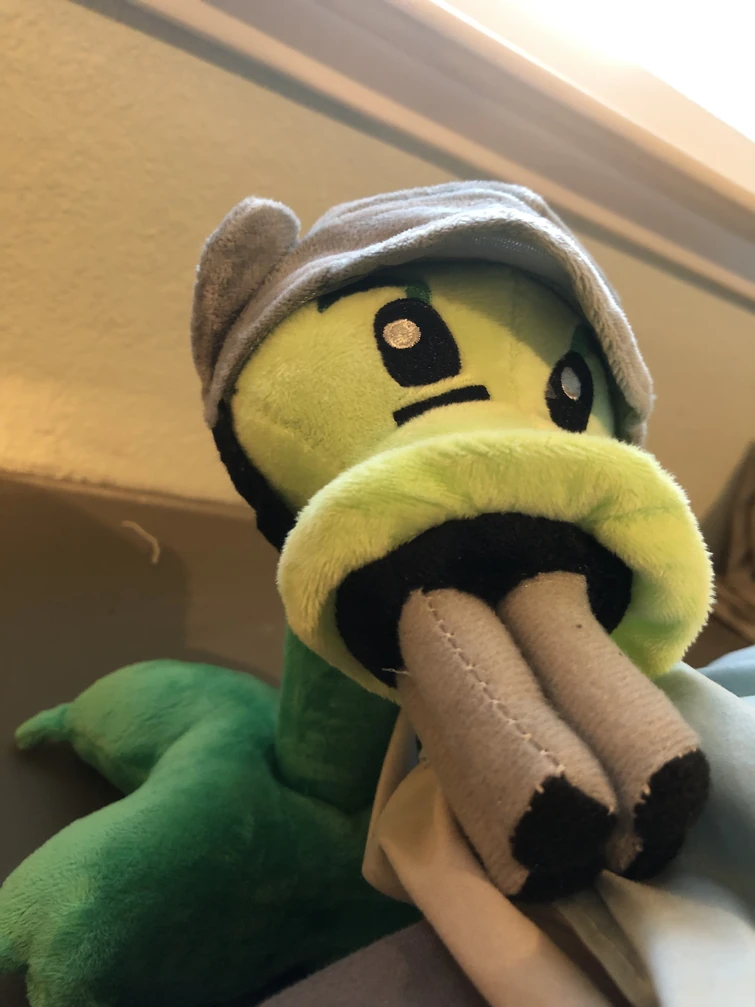 So I bought this very small Gatling pea plush, and I’m not sure how ...
