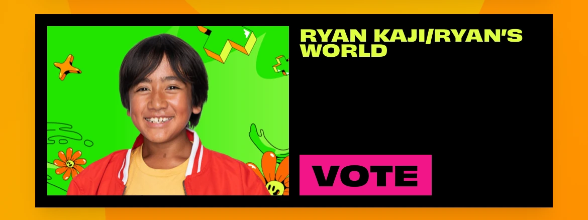 Ryan Kaji/Ryan's World in Nickelodeon kids’ choice awards | Fandom