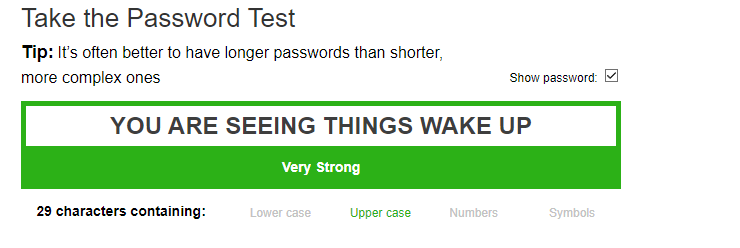 Everybody is doin password strenght things soooooo | Fandom