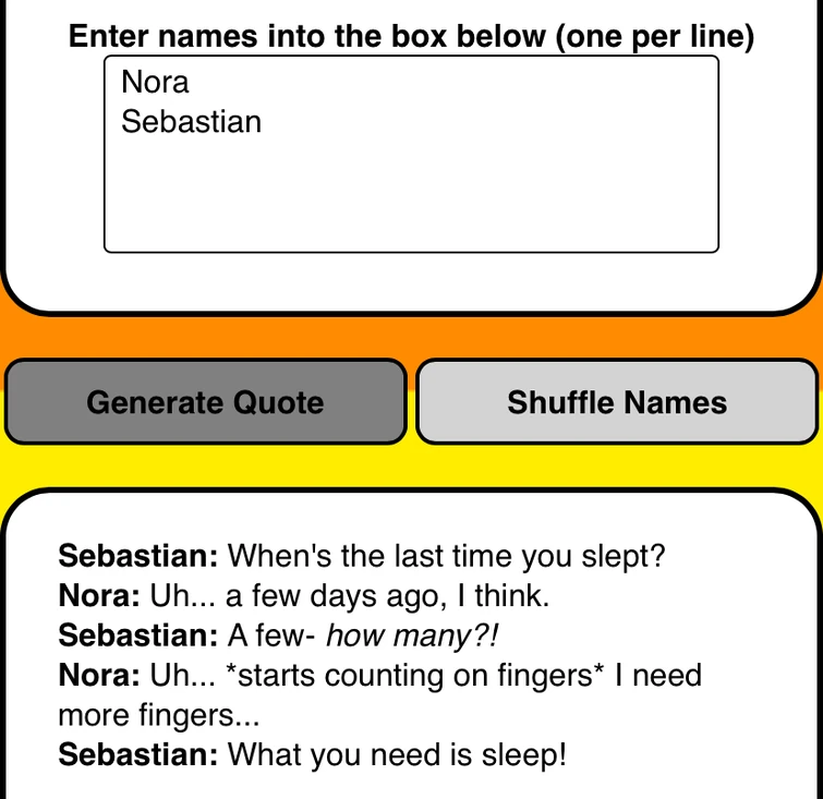 Incorrect quote generator with Nora and the sillies :3 | Fandom