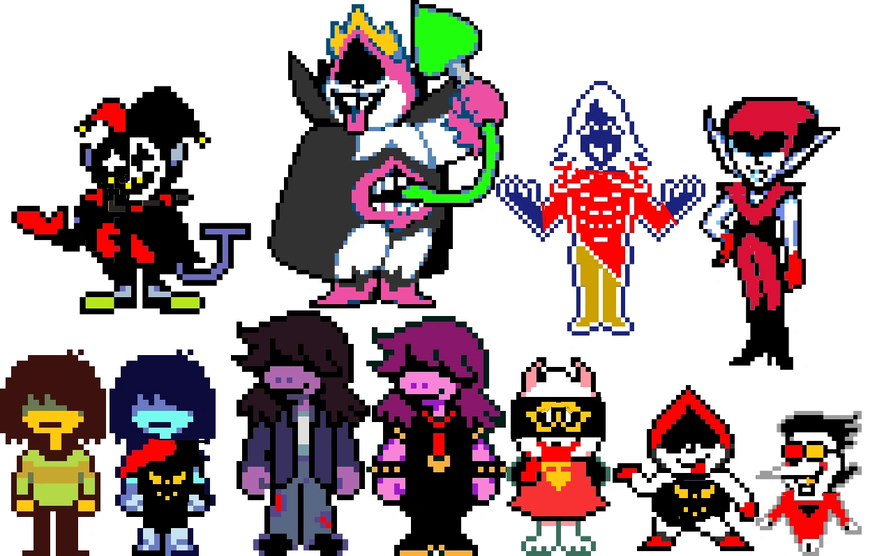 some deltafell sprites i made (ralsie and jevil looked better in my ...