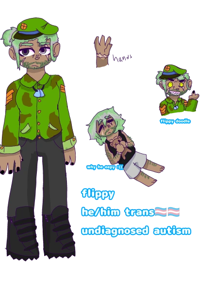 i got bored and designed flippy as human | Fandom