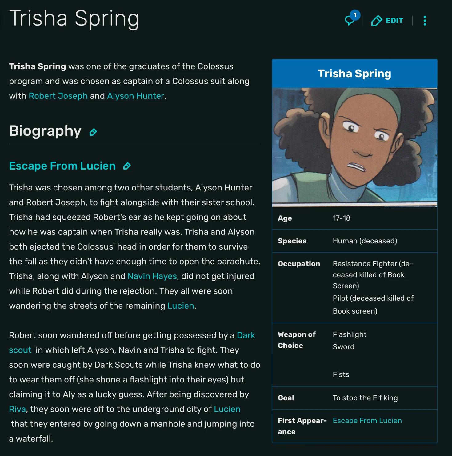 Ok, who says she’s dead? | Fandom