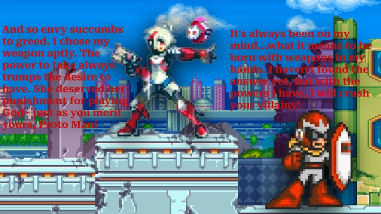 Copen (Azure Striker Gunvolt) vs Proto-Man (Mega Man) sprite art! | Fandom