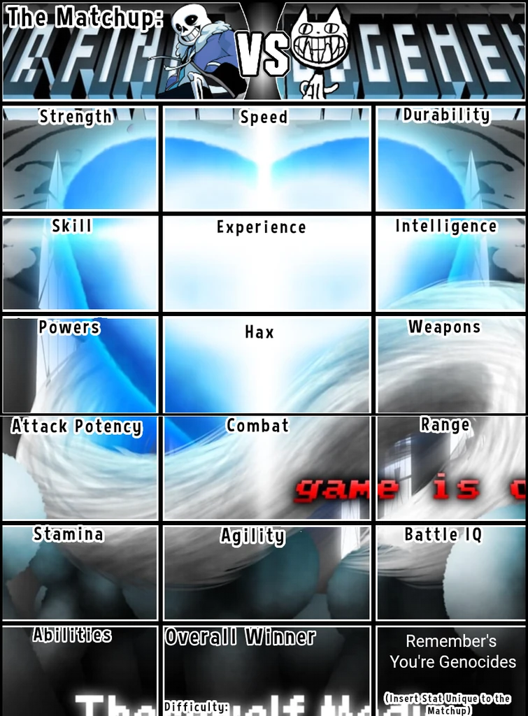 COMMUNITY DEBATE CHART #1! Sans VS The Judge (Undertale VS OFF) | Fandom