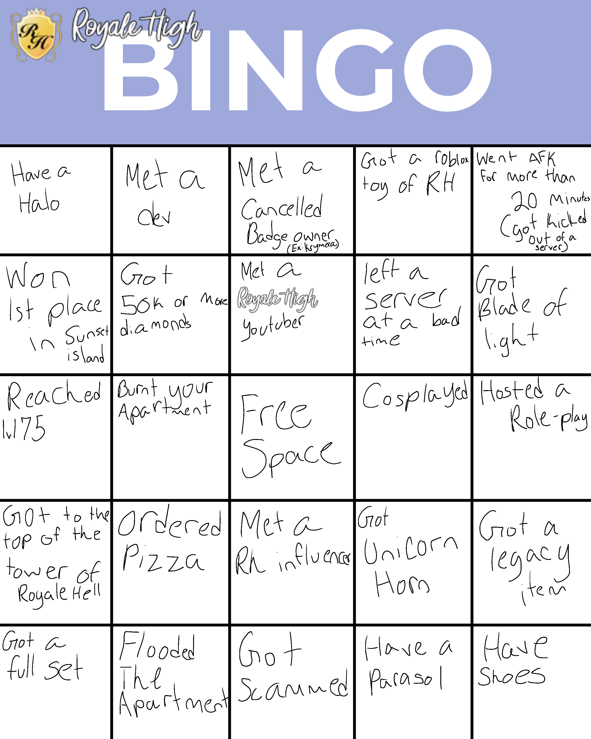 Royale High BINGO :D | Fandom