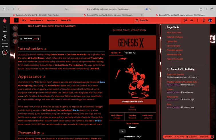Suggestion For Wiki Staff On GenesisX's Page | Fandom