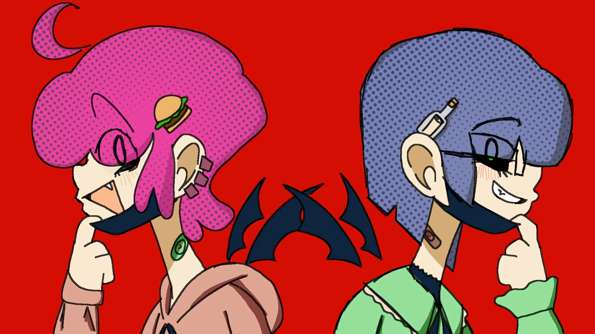 selfship art hehe (s/i on left, f/o on right. both gijinkas) | Fandom