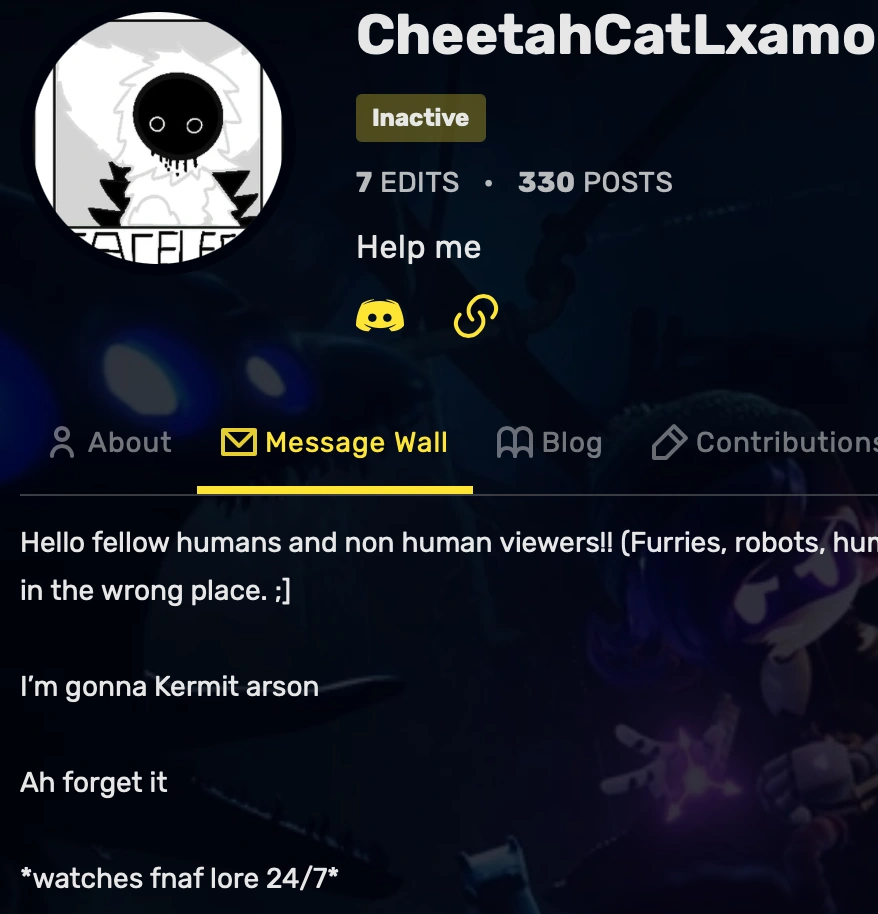 when did I type this on my main oh lol | Fandom