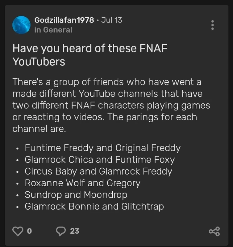 Off Topic Post | Fandom