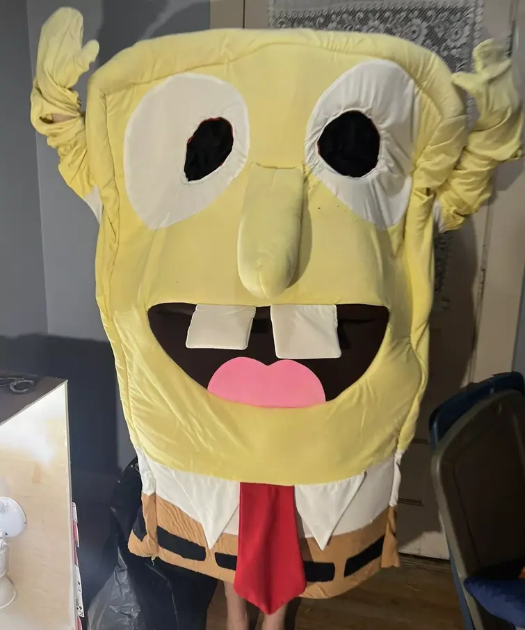 I learned that the creepy Spongebob costume orignated from Ebay!! | Fandom