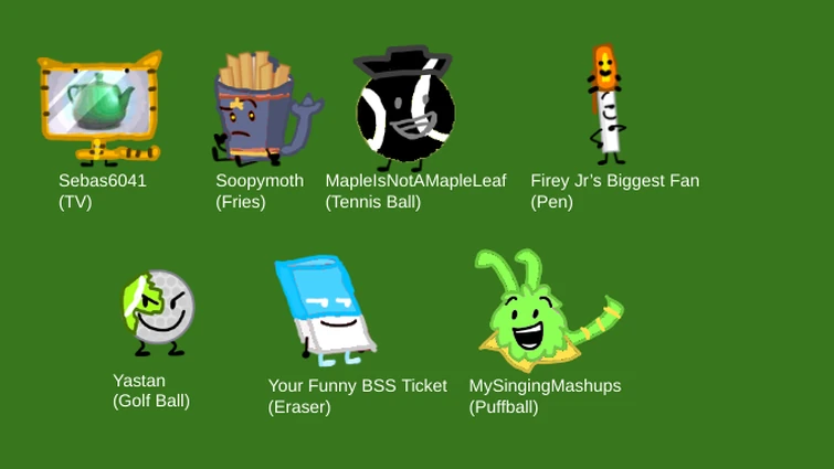 BFDI Wikians as BFB/TPOT Characters V 2.0 suggestions! | Fandom