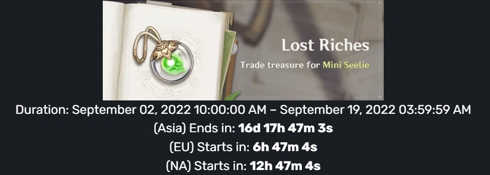 Lost Riches rerun is out! | Fandom