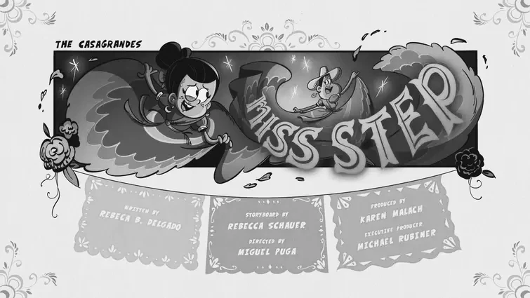 Miss step title card in black and white style | Fandom