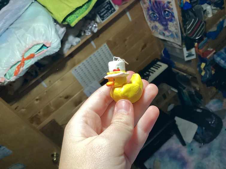 Made a Lucifer duckie keychain for my friend.. still gotta add the ...