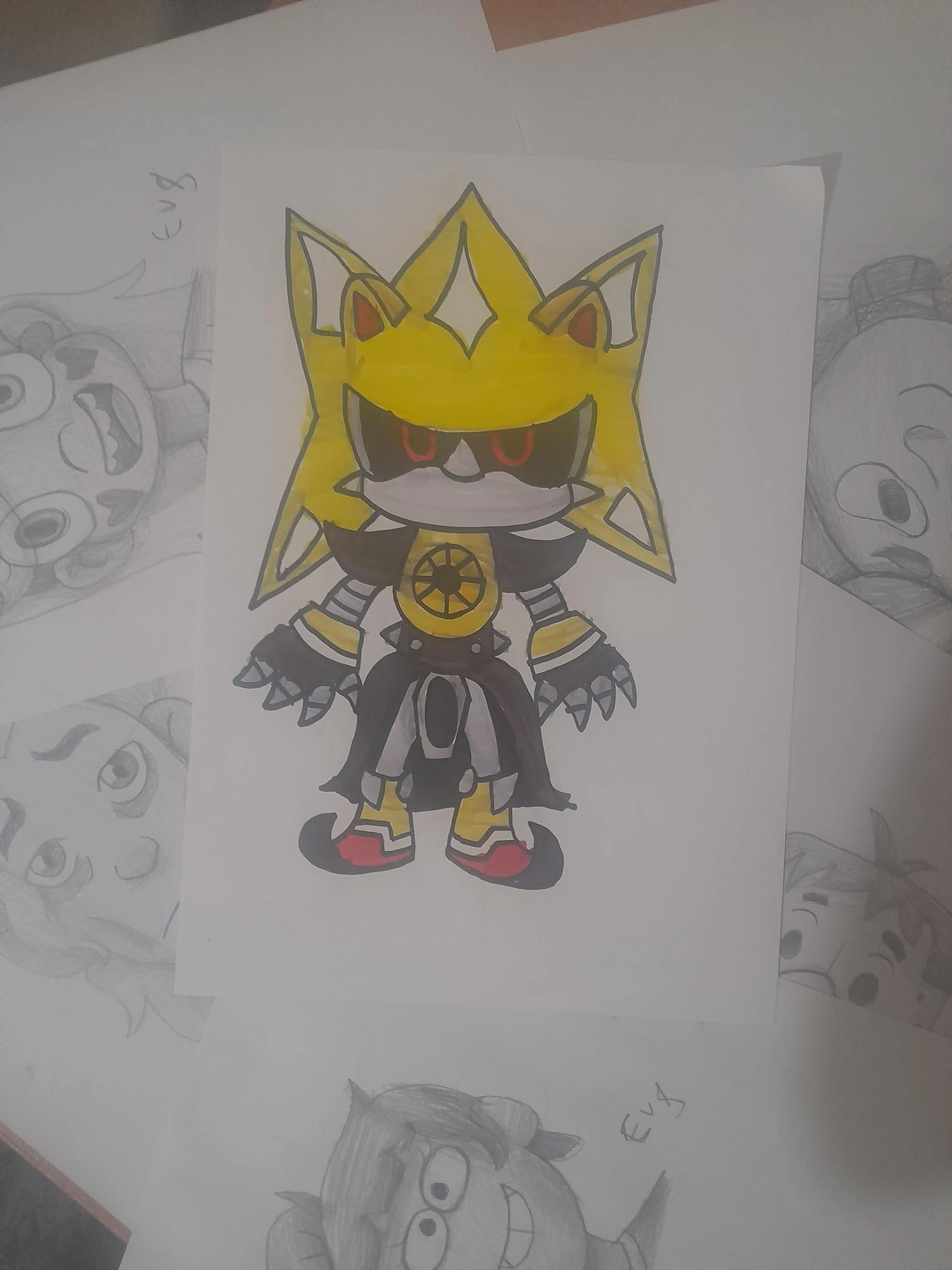My drawing of Super Neo Metal Sonic | Fandom