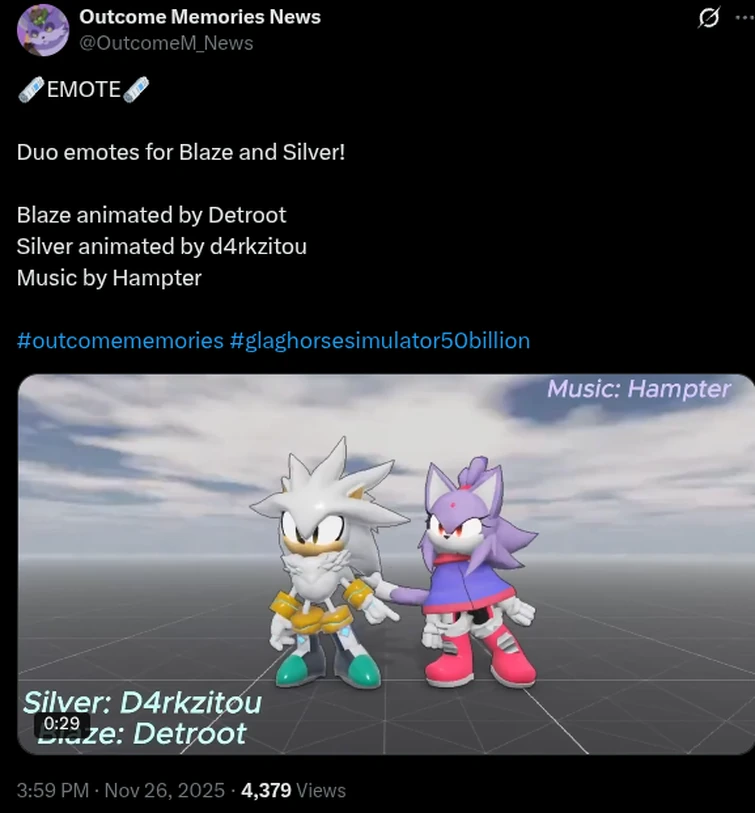 silver and blaze emote | Fandom