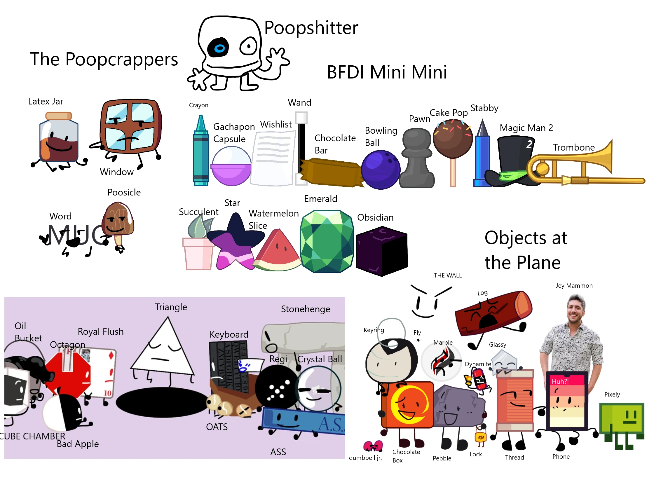 all my characters (BFT, BFDI Mini Mini, OATP, and TPC) | Fandom