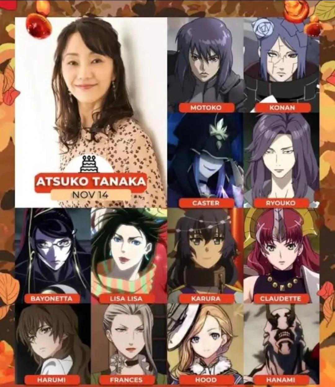 rest in peace, Atsuko Tanaka, voice actress of Lisa Lisa, Konan, and others.. | Fandom
