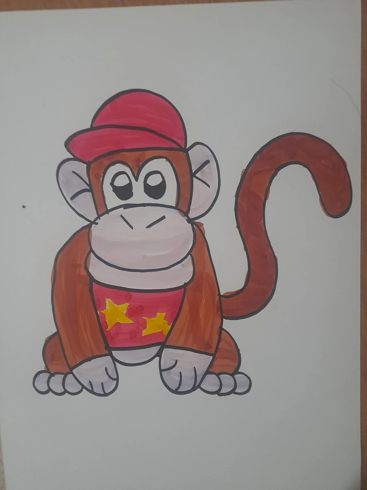 Our drawing of Diddy Kong | Fandom