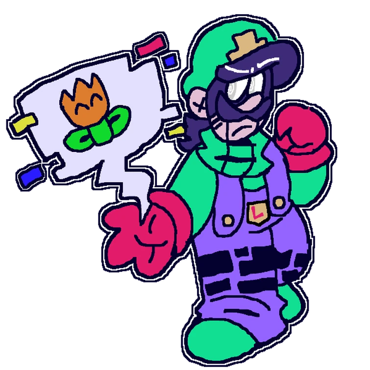 Horrorbrew oc! Idk if Ill make a page on him. I call him Help me Luigi ...