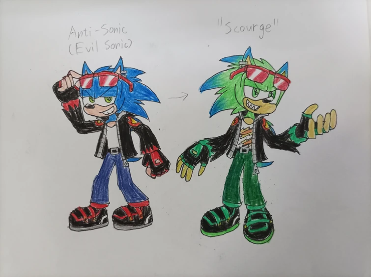 Anti-Sonic "Scourge" the Hedgehog in my style! | Fandom
