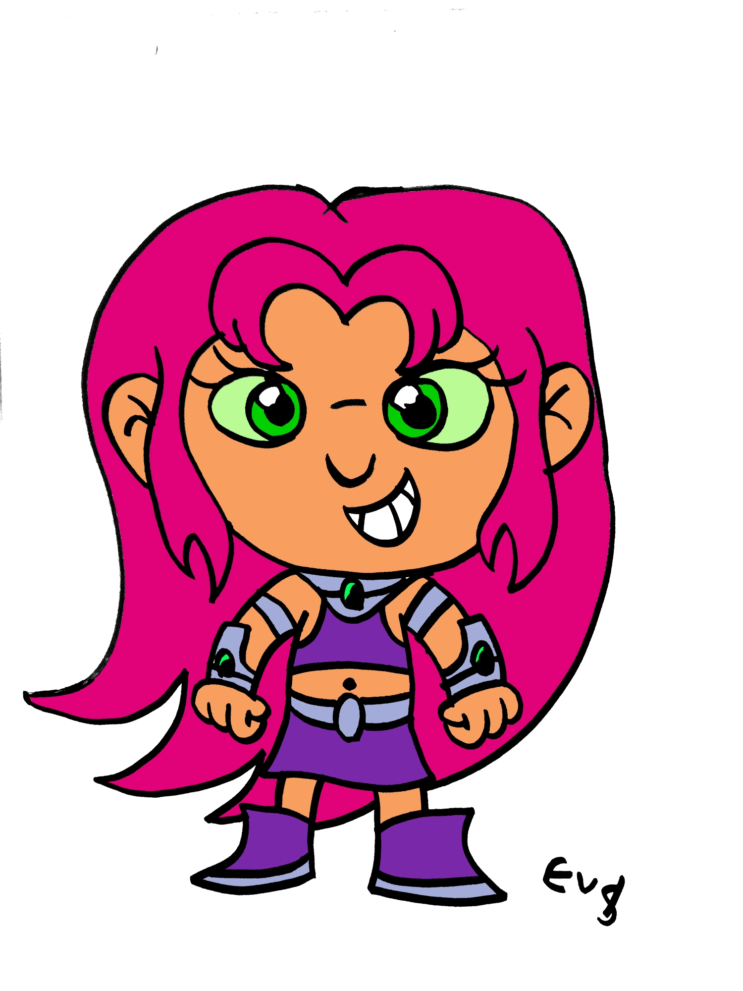 My drawing of Starfire | Fandom