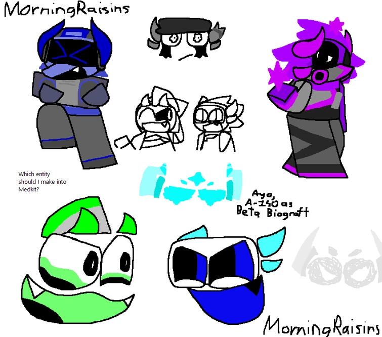 Some IR + Phighting crossover drawings ( because I like both games ...