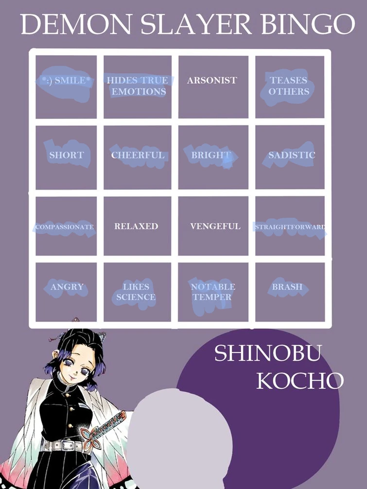 Shinobu and Makomo Kinnie Bingo | Fandom