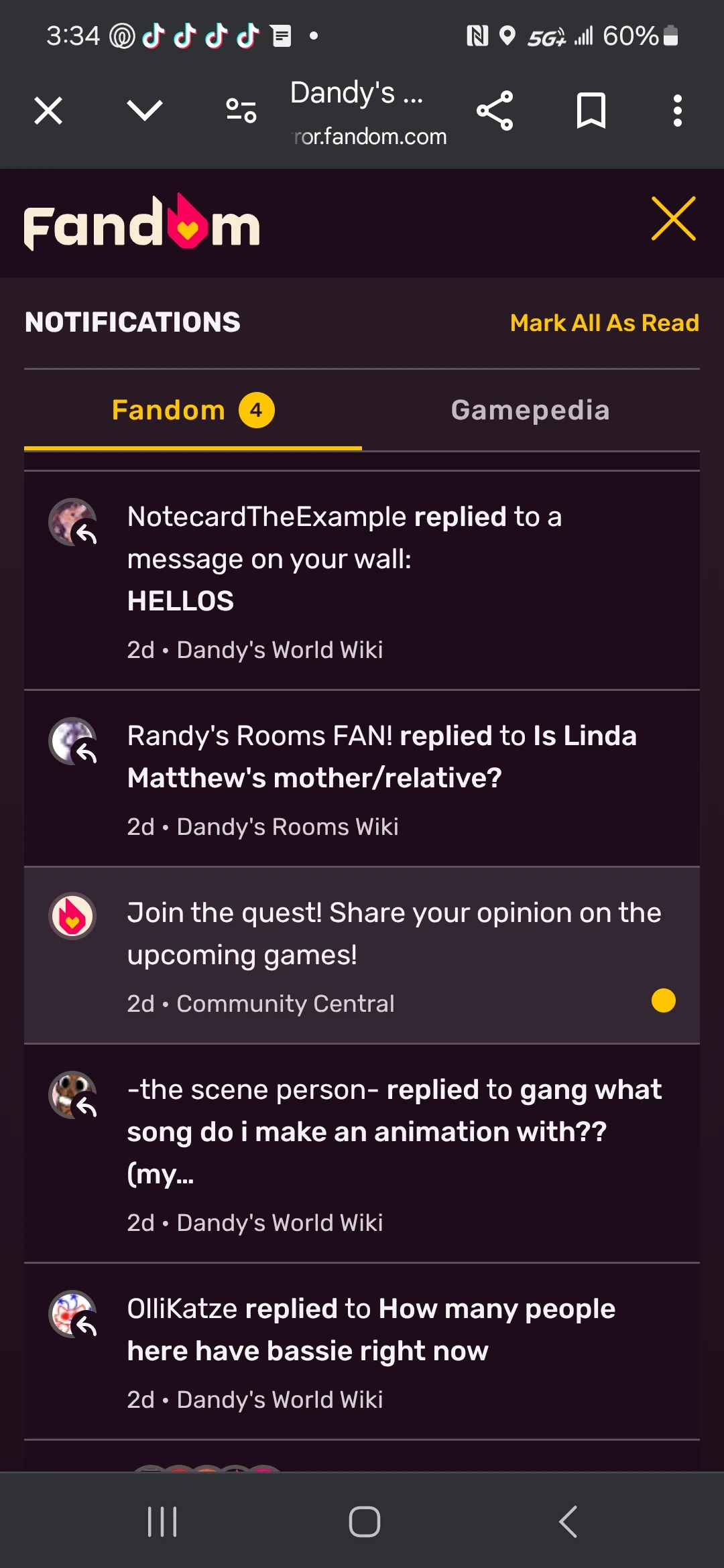 I hate that this damŋ thing shows up in a random spot in my notifications | Fandom