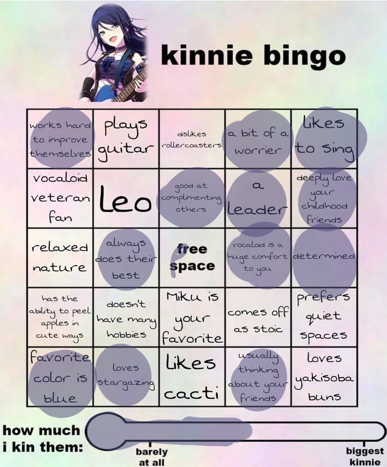 Doing 2 other kinnie bingos | Fandom