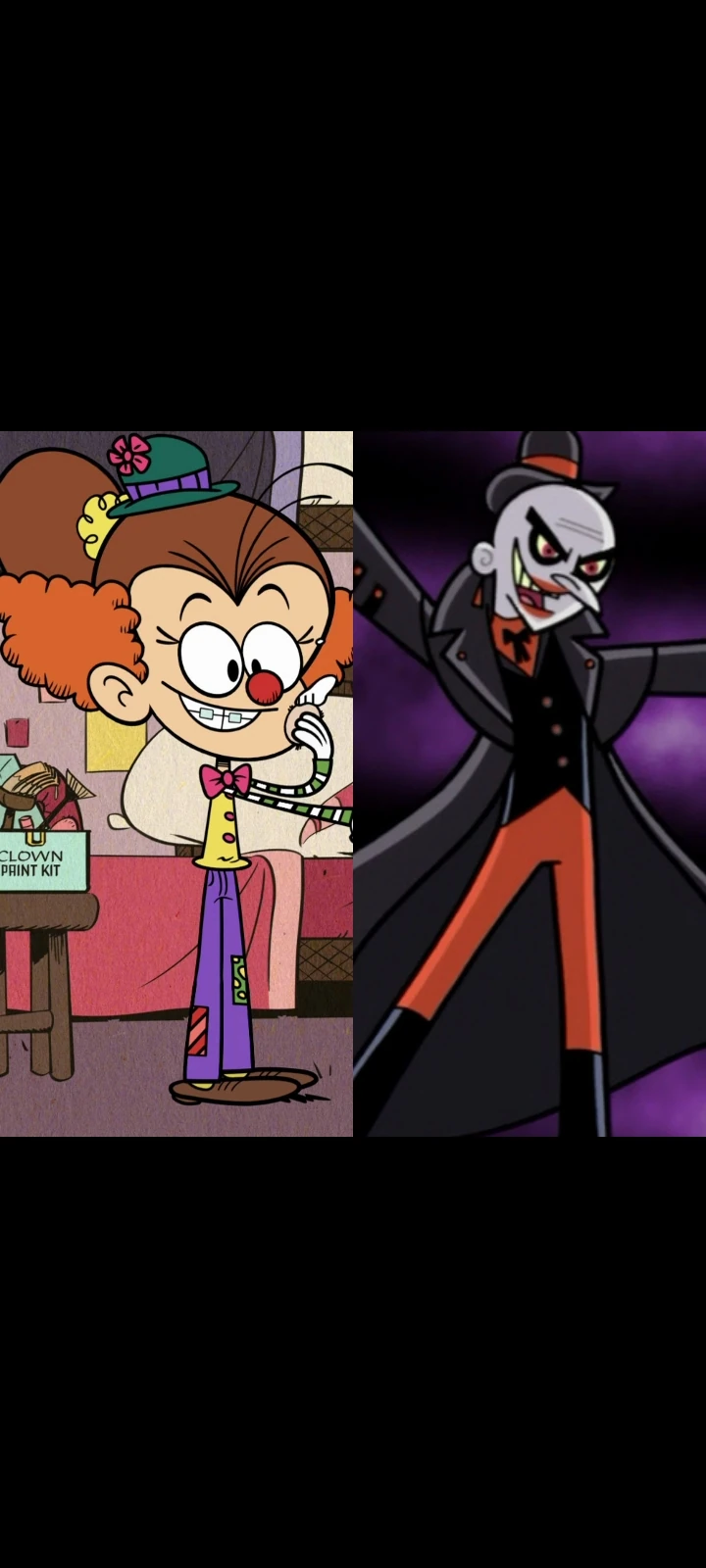 Luan would make a great team with Circus Gothica off from Danny Phantom ...
